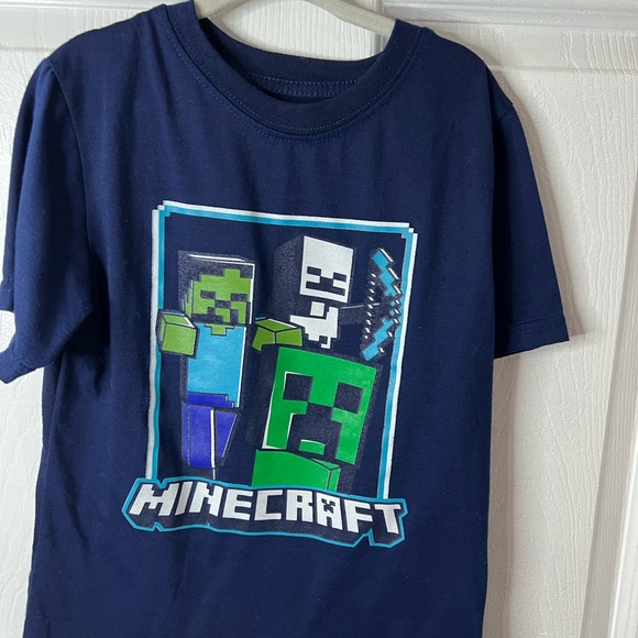 Shirts & Tops | Minecraft Kids Navy Blue Tshirt | Poshmark